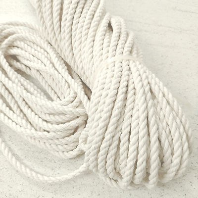 10 mm 100% Natural Pure Untreated Cotton Rope Twisted String Cord Twine ...