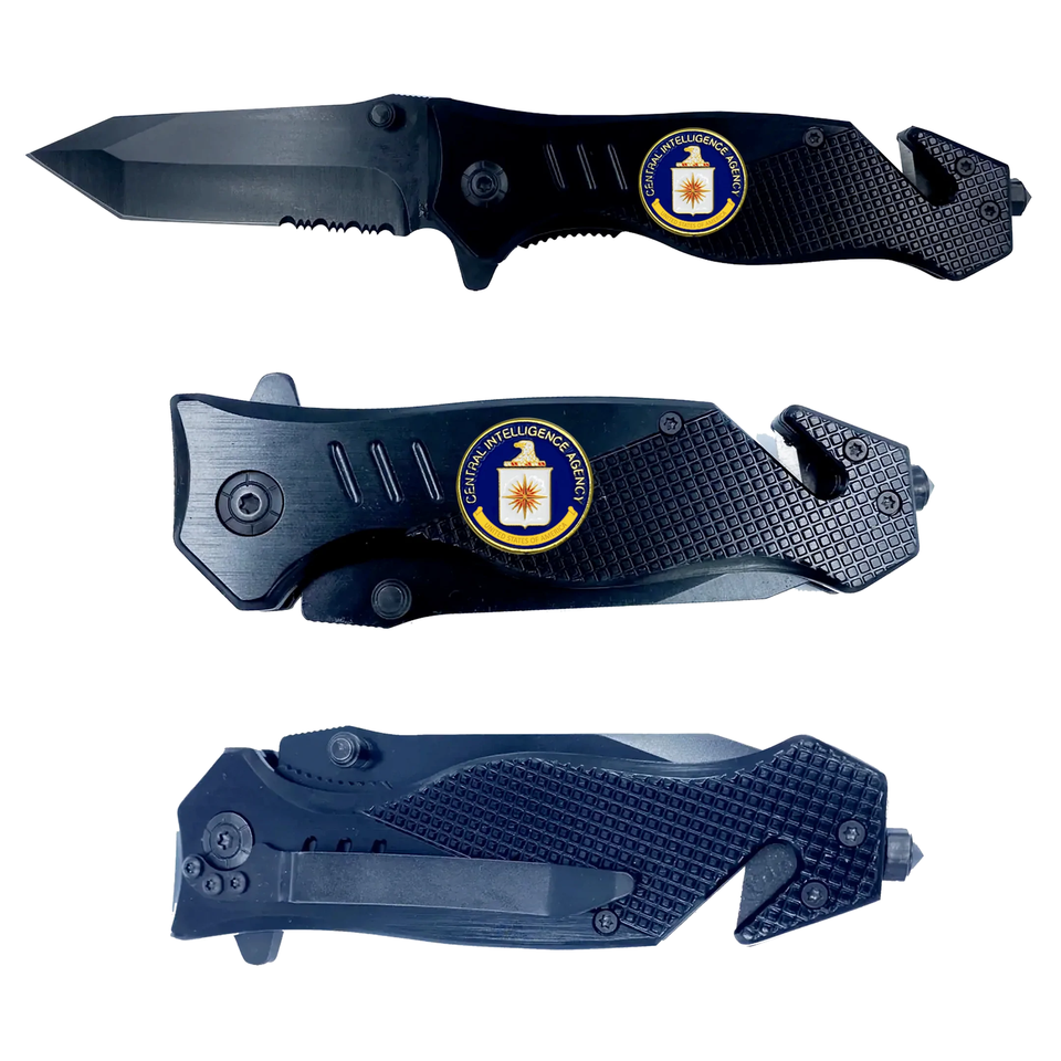 CIA Central Intelligence Agency 3-in-1 Tactical Rescue knife tool with ...