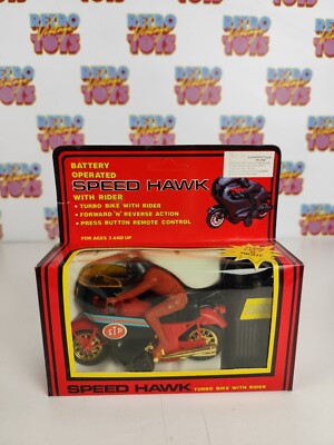 Speed Hawk Turbo Battery Operated Moto With Rider Black Street Black ...
