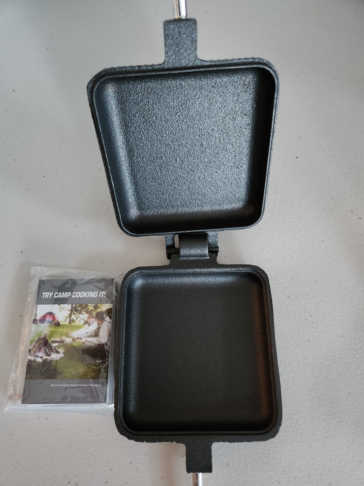 2 NEW Cast Iron Pie Cooker Sandwich Makers Campfire Iron Pan Smores ...