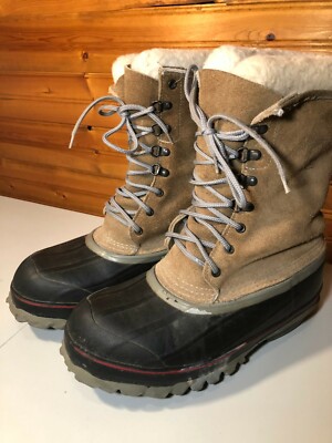 LaCrosse Leather Rubber Fiberglass Shank Winter Snow Boots Men's 10 ...