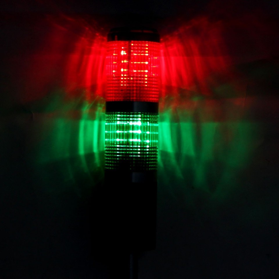 TB50-2T-D DC 24V/ Red Green Tower Lamp Industrial Signal Warning Stack ...