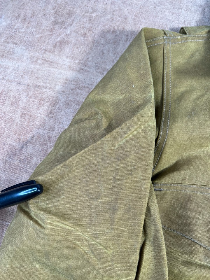 Filson Tin Cloth Short Lined Cruiser Jacket Waxed Tan Medium Mens Made ...