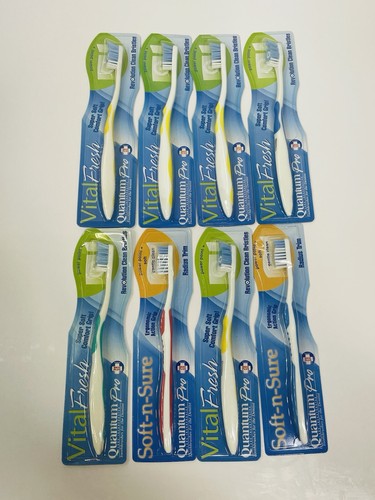 Quantum Labs Super Soft Vital Fresh Power Point Toothbrushes Lot of 8 ...