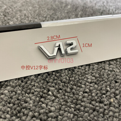 Chrome Trumpet Middle Console " V12 " Emblem Badge for Mercedes Benz ...