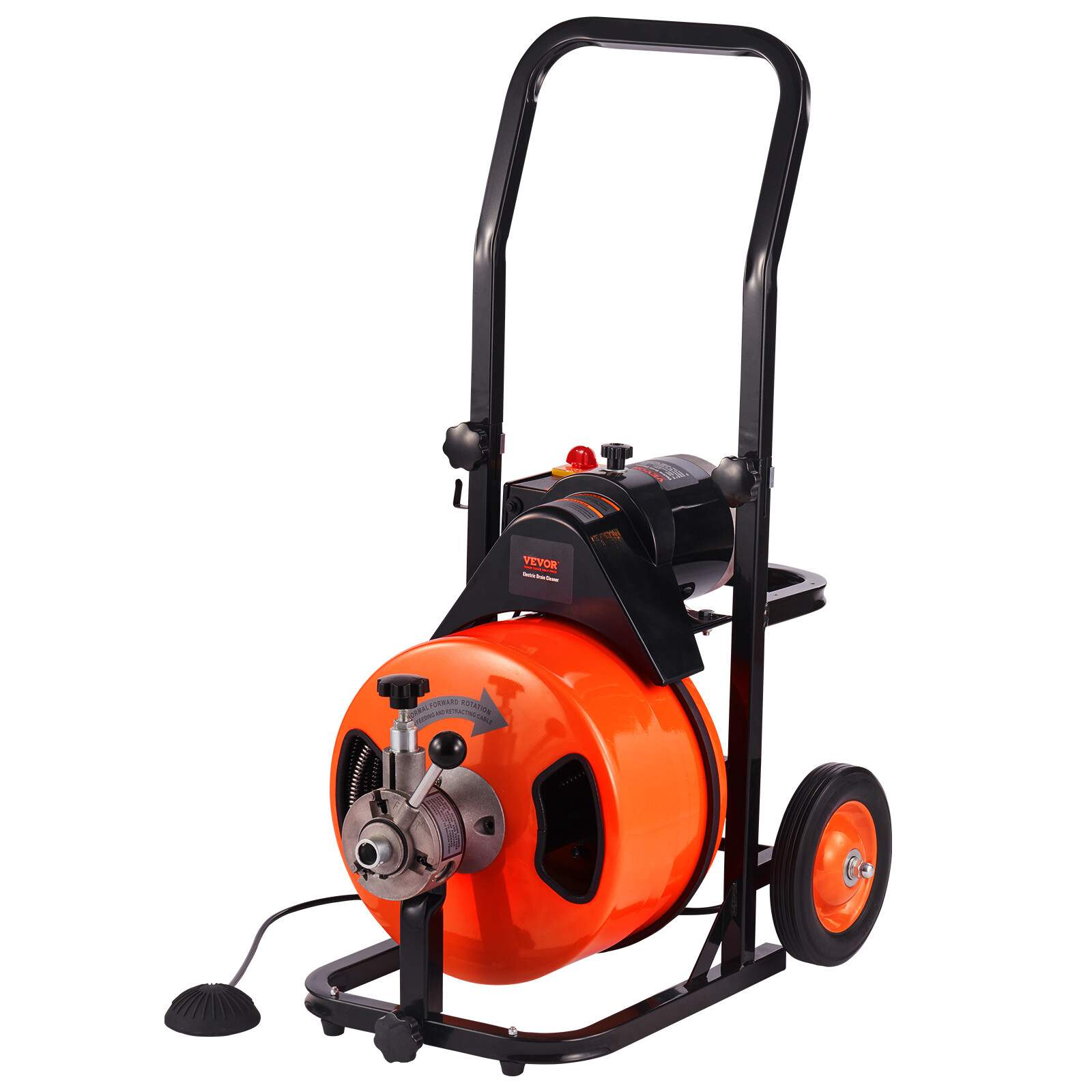 Sewer Machine Drain Cleaner 100' x 1/2" 550W Sewer Cleaning Clog w ...