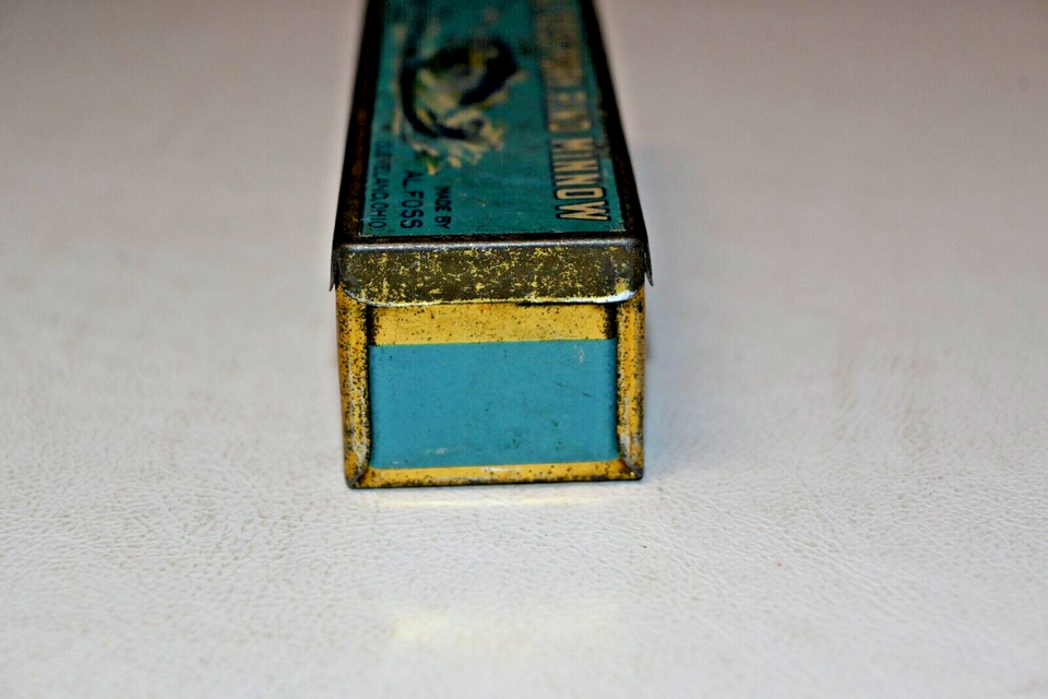 Al Foss Frog Wiggler #11 Yellow Bucktail in Blue Tin | eBay