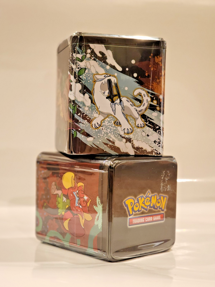 2 Pokemon Stacking Tin: Treasures of Ruin + Ogerpon | eBay