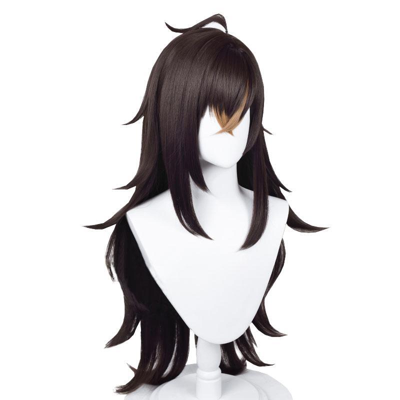 Genshin Impact Dehya Cosplay Wigs 80cm Long Brown Synthetic Hair With ...