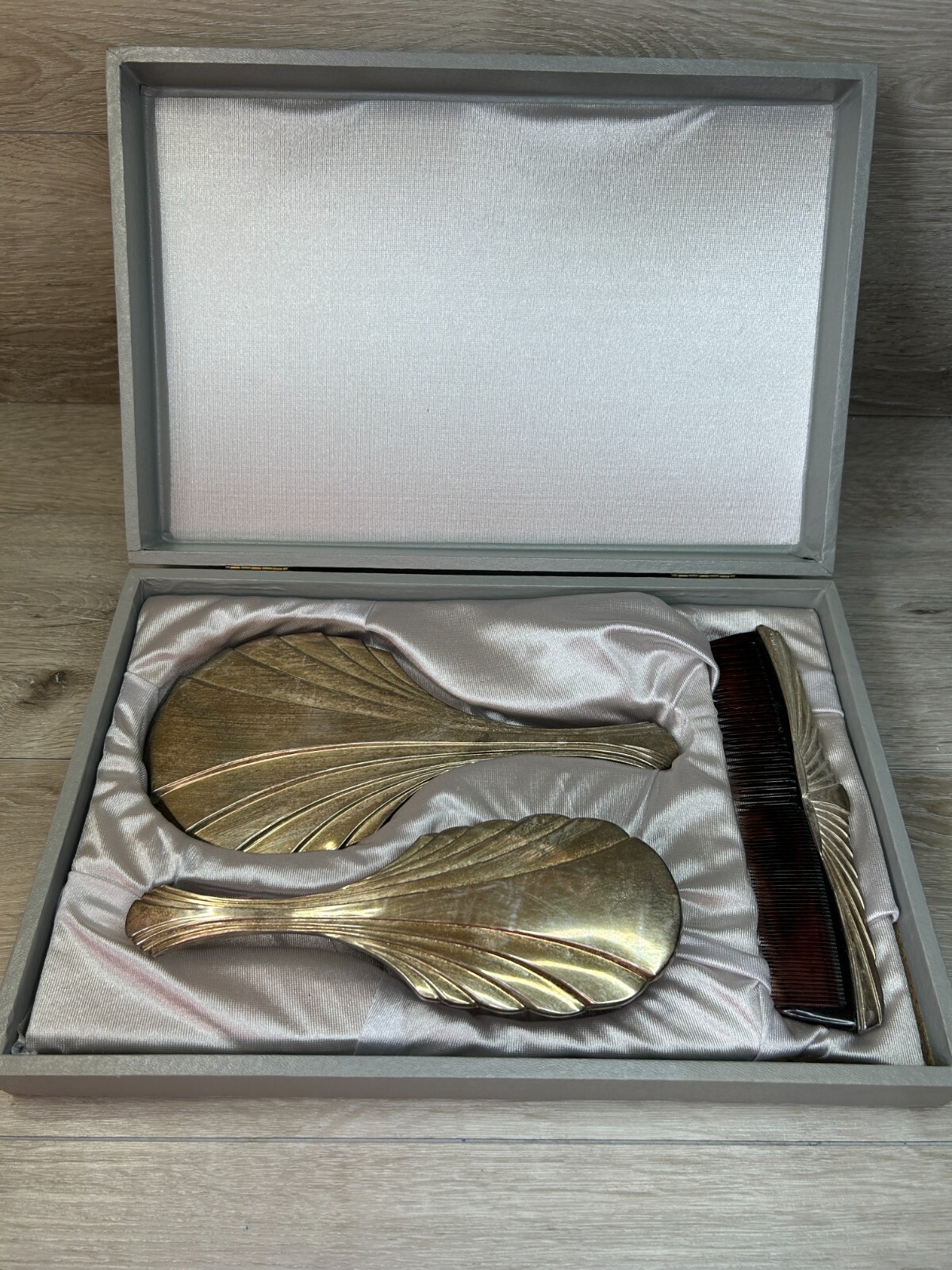 TOWLE Art Deco Vintage Silver Brush, Comb & Mirror Set NEW | eBay