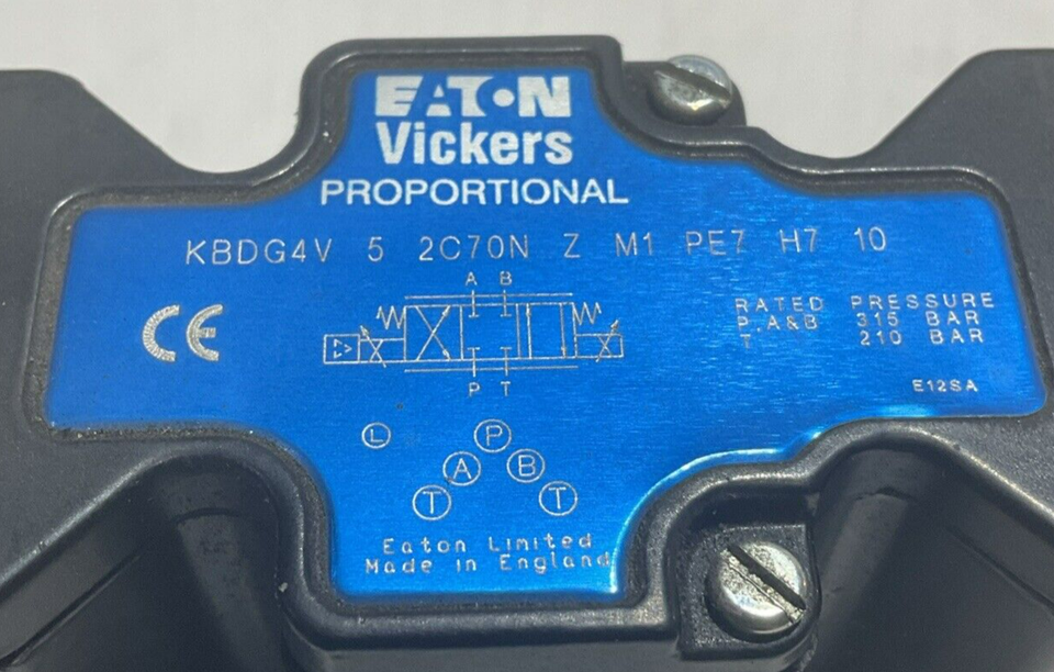 EATON/VICKERS KBDG4V 52 C70N Z M1 PE7 H7 10 PROPORTIONAL DIRECTIONAL ...