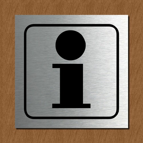 Schild Türschild Edelstahl Design Piktogramm - Information Auskunft ...