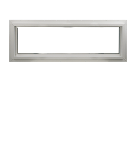 Double Pane Transom Window 42" x 16" Fixed Windows DP50 White Vinyl ...
