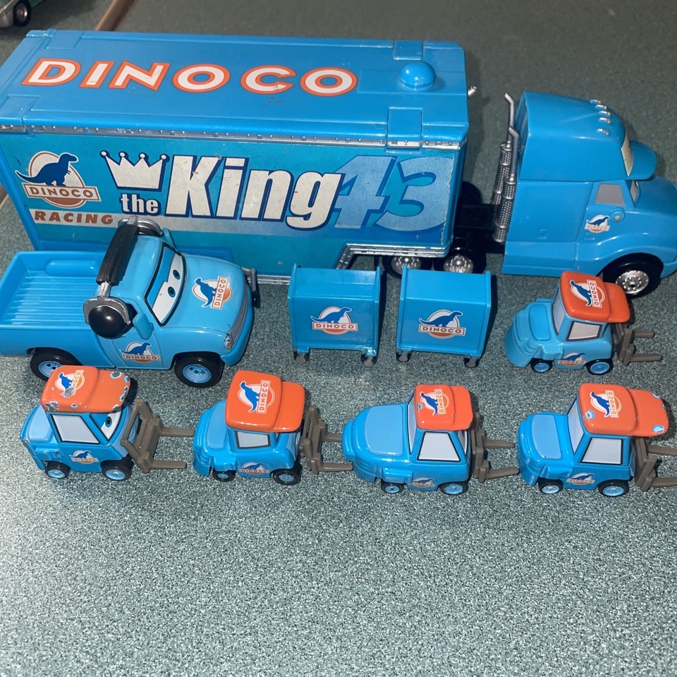 Disney Pixar Cars Diecast Dinoco Pit Crew Chief Pitties Hauler 1:55 ...