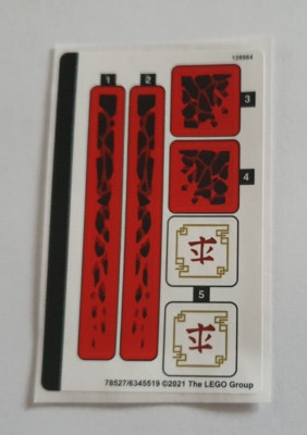 LEGO ninjago Sticker Ensemble De 71753 stk01 Étiquette Quay Dragon de ...