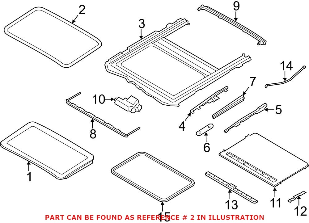 BMW 54137344553 Genuine OEM Factory Original Glass W Strip for sale ...