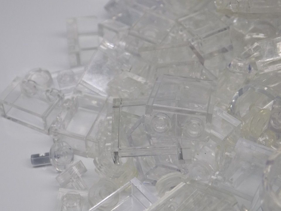 LEGO 250 pc Lot TRANSLUCENT CLEAR BUILDING Parts n PIECES {WASHED} | eBay