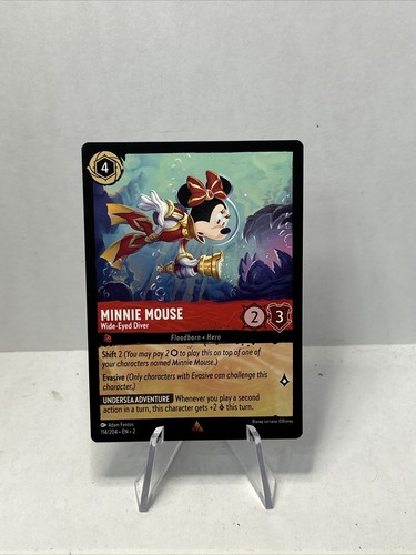 Lorcana Minnie Mouse - Wide-Eyed Diver - 114/204 - Rare - non foil | eBay