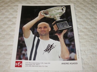 ANDRE AGASSI SIGNED AUTOGRAPHED CHAMPIONSHIP 8X10 PROMO PHOTO-HOF | eBay