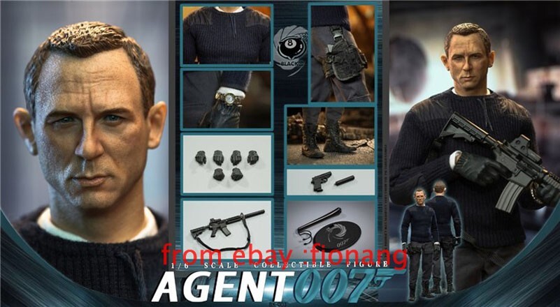 BLACK 8 STUDIO BK-003 Agent 007 James Bond Daniel Craig Action Figure ...