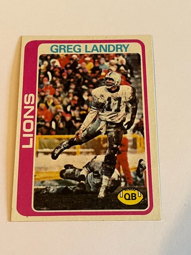 1978 Topps Football # 316 Greg Landry Detroit Lions Pack Fresh NM Mint ...
