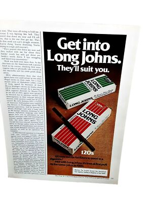 1976 Long Johns Filter Cigarettes Original Print Ad vintage 70s | eBay