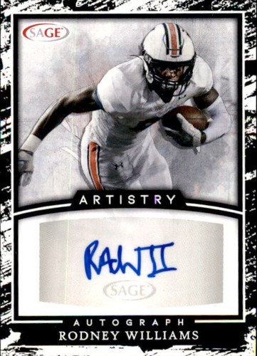2022 Sage Artistry Autograph #A-RW2 Rodney Williams LSU/Arkansas Rookie ...