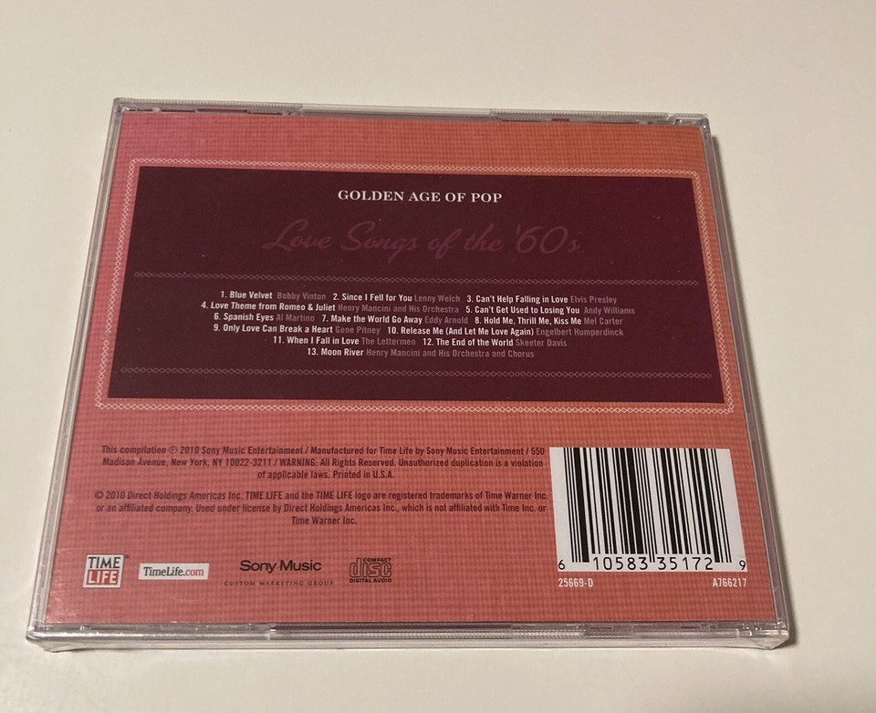 Golden Age of Pop: Love Songs of the 60's - CD Brand New! 610583351729 | eBay