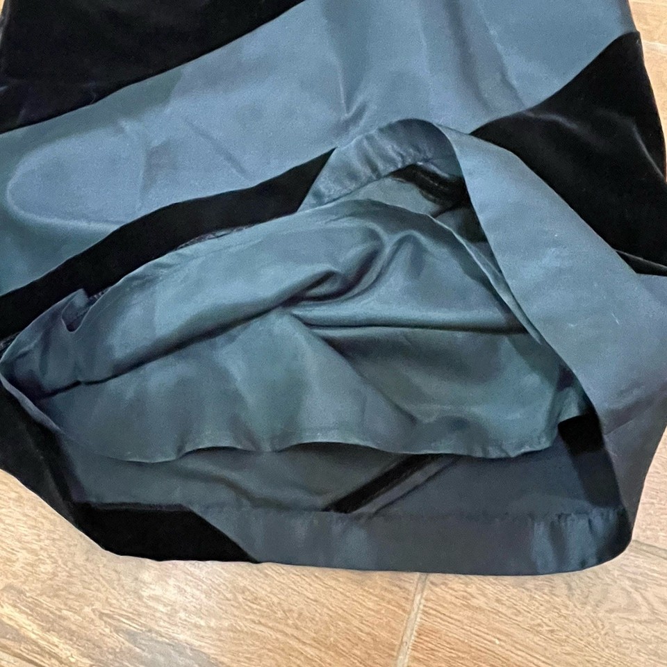 VTG Chetta B Sherrie Bloom Peter Noviello Dress Silk Sz 8 Black Velvet ...