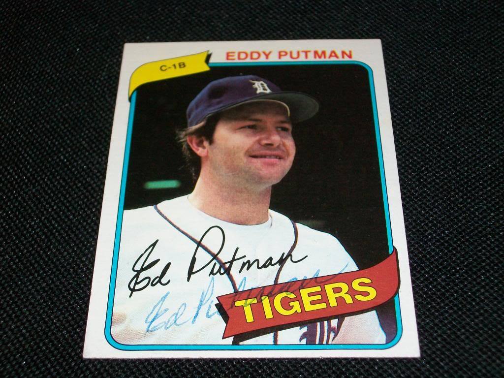 Detroit Tigers Eddy Ed Putman Auto Signed 1980 Topps Card #59 SCARCE ...