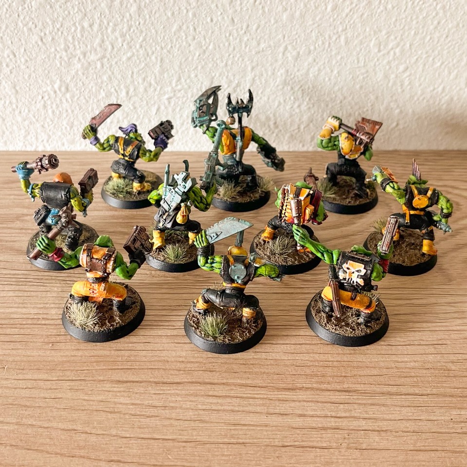 Warhammer 40k Xenos - Painted Orks Bad Moons Army - BoxedUp (272) | eBay