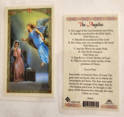 The Angelus - Laminated Holy Cards | eBay
