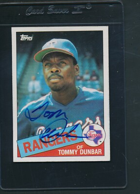 1985 Topps #102 Tommy Dunbar Rangers Signed Auto *B5048 | eBay