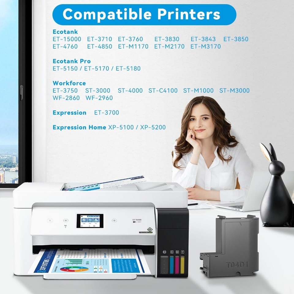 T04D1 T04D100 Ink Maintenance Box for ET-15000 ET-3750 ET-3760 WF-2860 ...