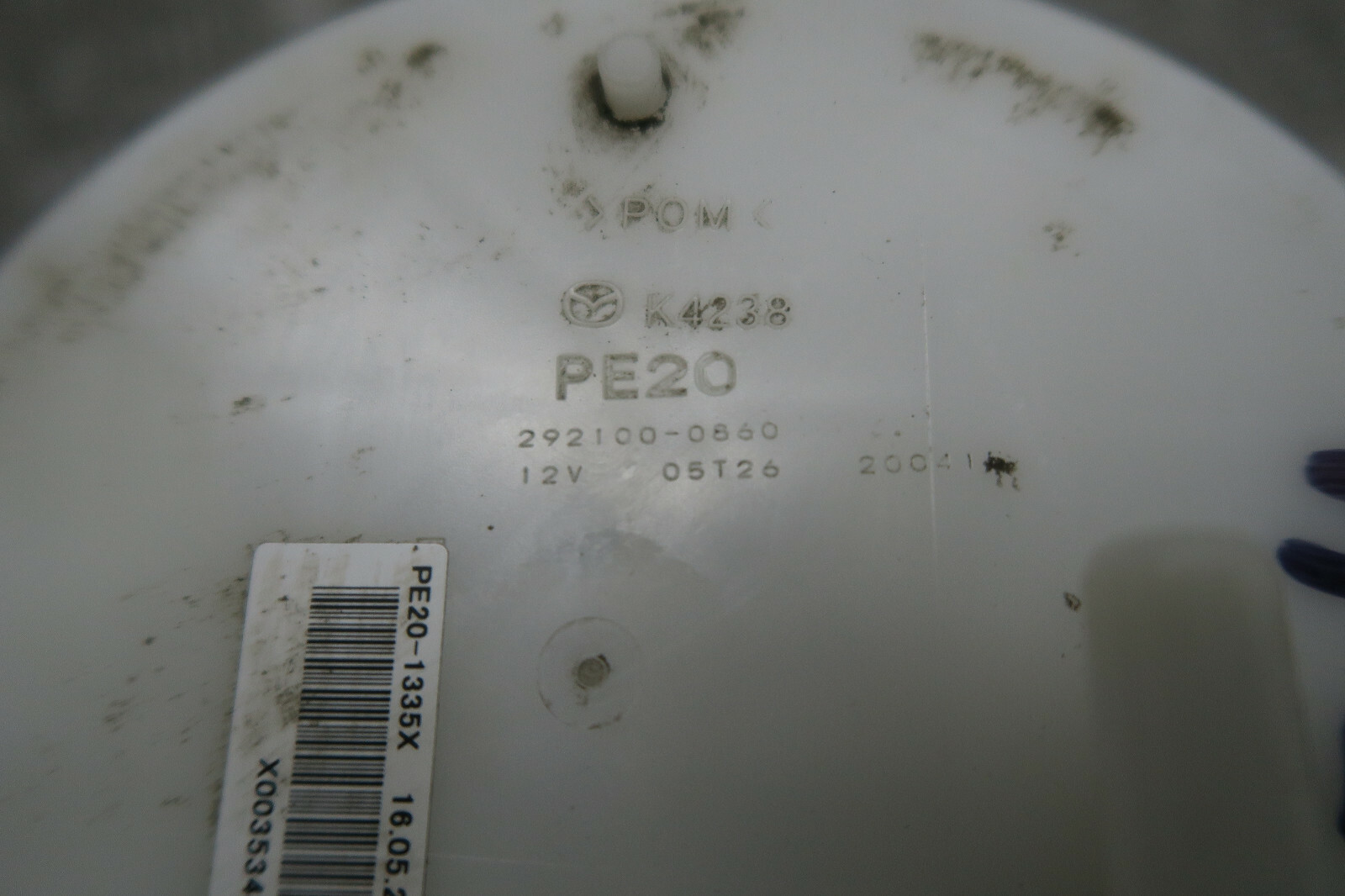 2016 MAZDA 3 5DRS PETROL FUEL PUMP SENDING UNIT PE20-1335X REF7474 ...