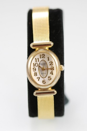 Victoria Rhein Women Watch Gold Stainless Steel Mesh WR Batt White ...