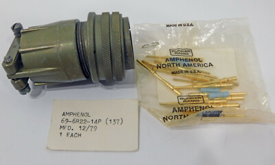Vintage Amphenol North America 69-6R22-14P Military /Mil Spec Connector ...