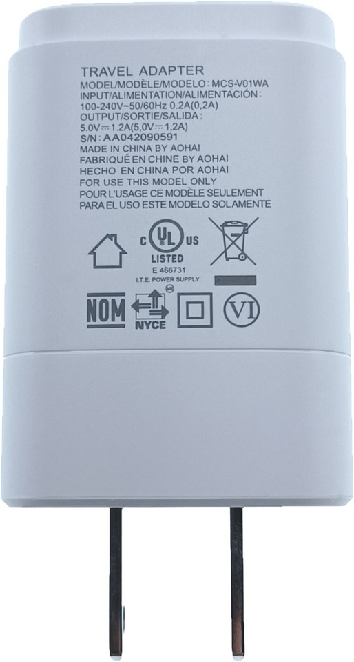 OEM LG Wall Charger MCS-V01WA White (5.0V-1.2A)+2 USB Cables(Type-C ...