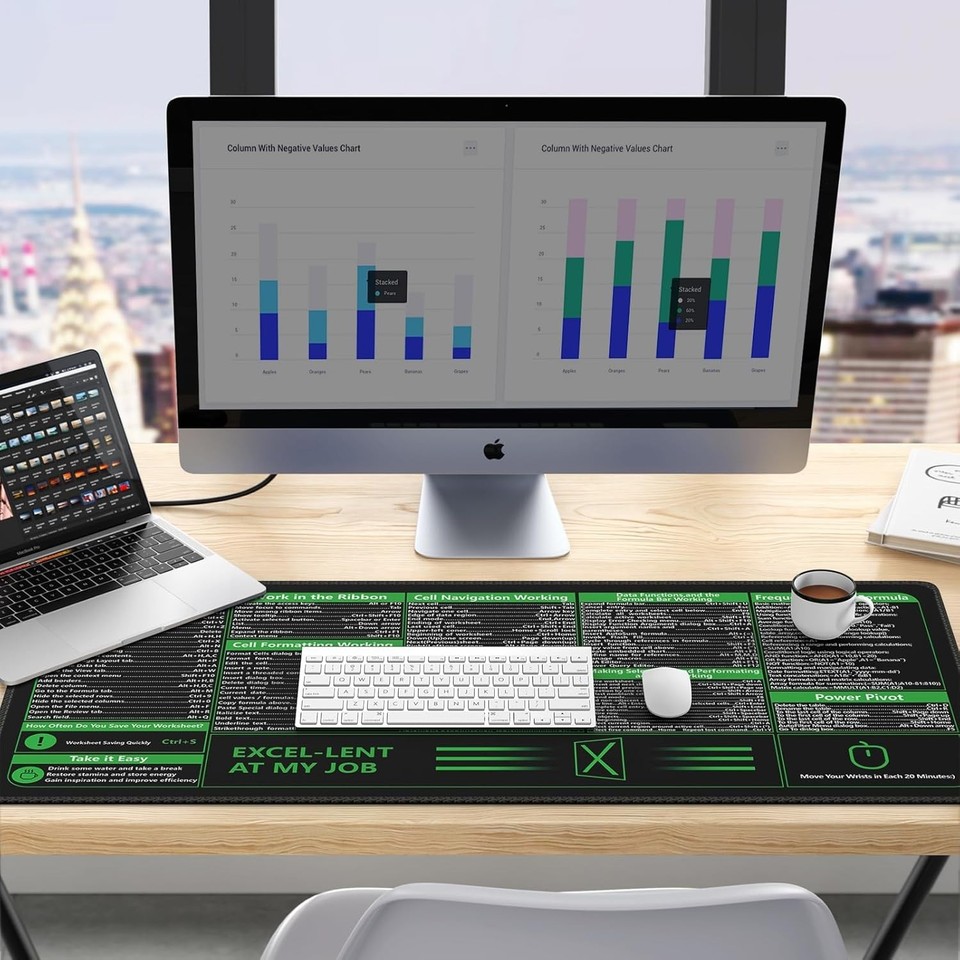 Excel Cheat Sheet Desk Pad, Excel Mouse Pad Shortcuts, Excell Short Cut ...