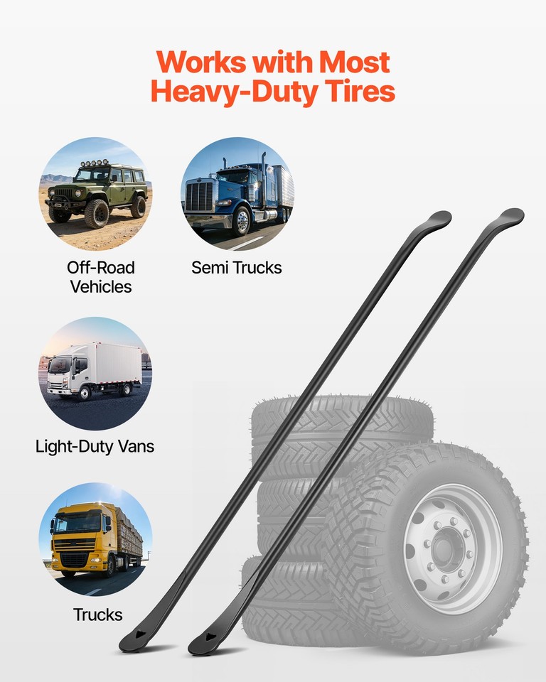 VEVOR Tire Bars Tire Mount and Demount Iron 2 PCS 38.2" Heavy Duty ...