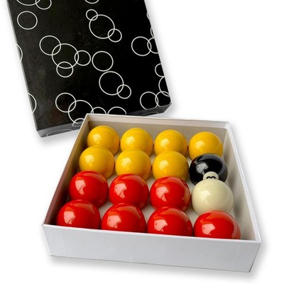 2" Red & Yellow Pool Balls - Value Set With 1 7/8” Cue Ball - For UK ...