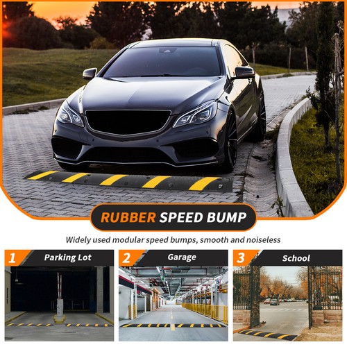 2 Cord Channel Rubber Speed Bump Hump Garage Asphalt Concrete Gravel ...
