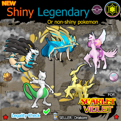 All Shiny or No shiny Legendary Battle Ready⚡FOR POKÉMON SCARLET and ...