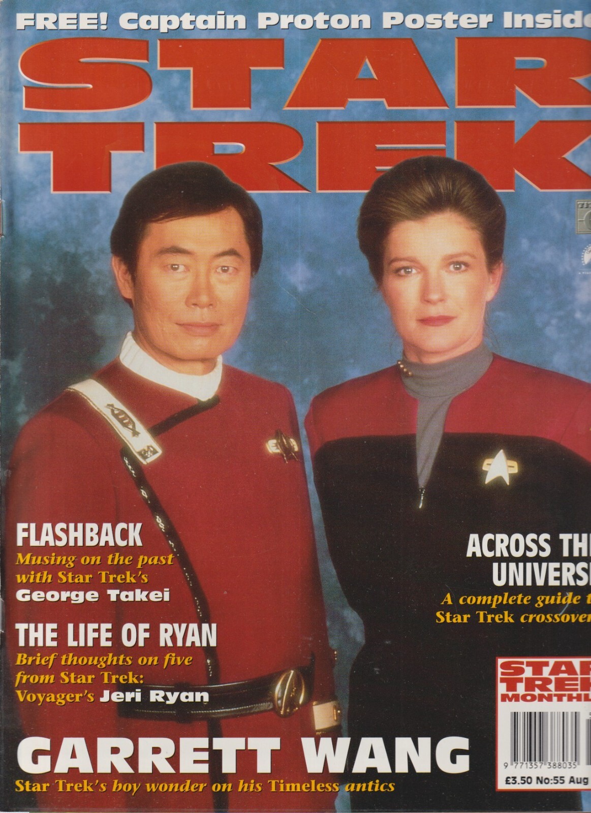 George Takei & Kate Mulgrew Cover Star Trek Monthly Mag#55 Aug99 With ...