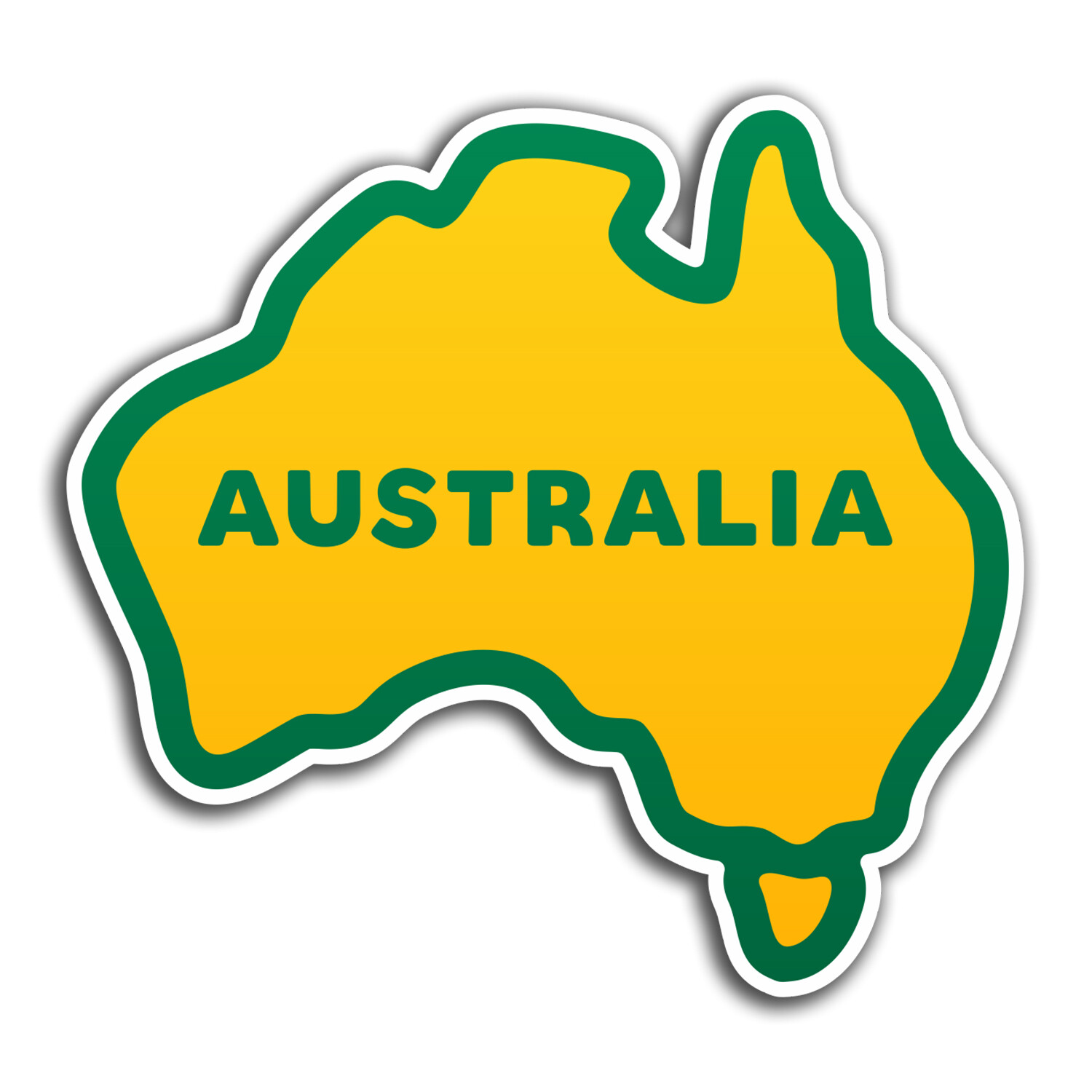 2 x 10cm Australia Map Fun Vinyl Stickers - Travel Sticker Laptop ...