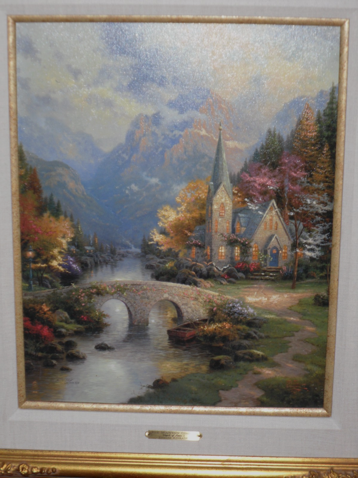 1998 THOMAS KINKADE CHAPEL OF NATURE I 64/240 S/P Canvas NANETTE BOAT ...