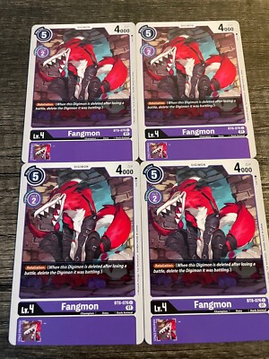 x4 Fangmon BT8-076 C Playset Digimon TCG New Awakening | eBay