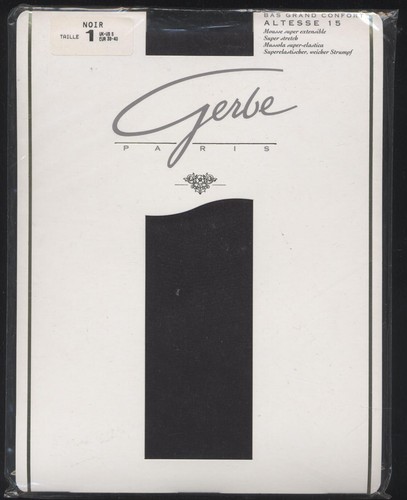 NEUF GERBE BAS CONFORT ALTESSE 15 NOIR TAILLE 1 POUR PORTE JARRETELLE ...