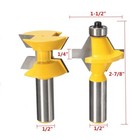 1/2" Shank 120 Degree Matched Tongue and Groove Router Bit Set Edge ...