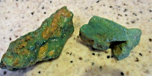 Superb Dark green Turquoise Rough Alacron Mine Mexico 2 pieces | eBay